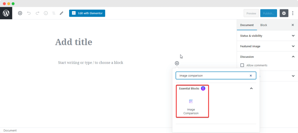 EB Image Comparison - Essential Blocks