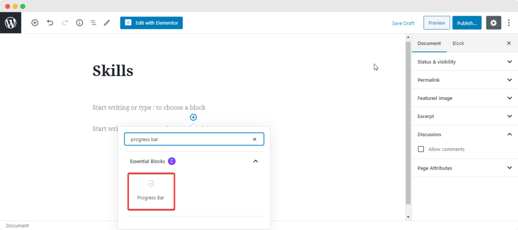 EB Progress Bar - Essential Blocks