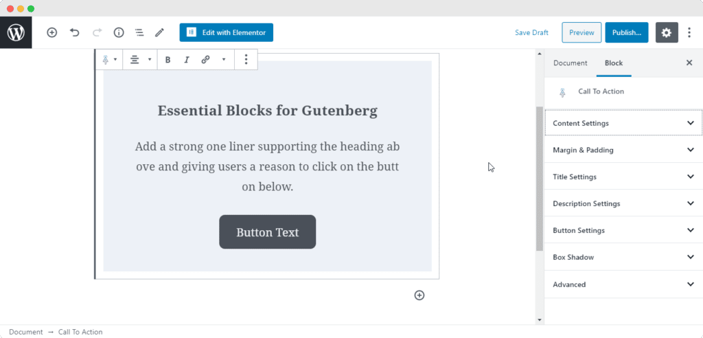 EB Call To Action - Essential Blocks