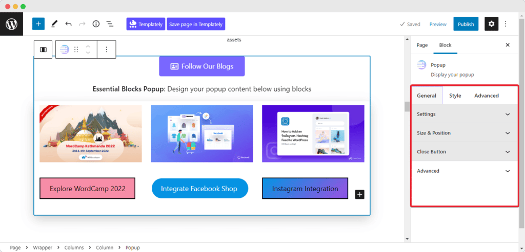 EB Popup - Essential Blocks