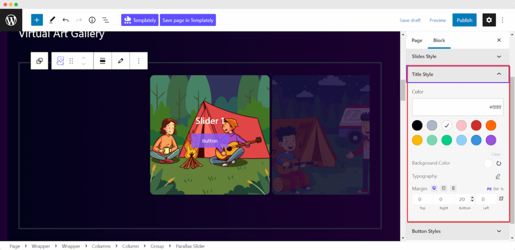 How To Use Parallax Slider Block To Create Motion Effects In Gutenberg?