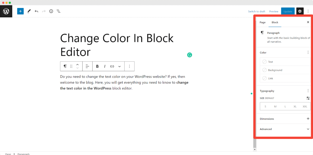 How To Change Text Color In WordPress Block Editor