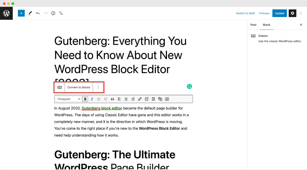 How To Use The Gutenberg Block Editor To Update Existing WordPress Content? - Essential Blocks