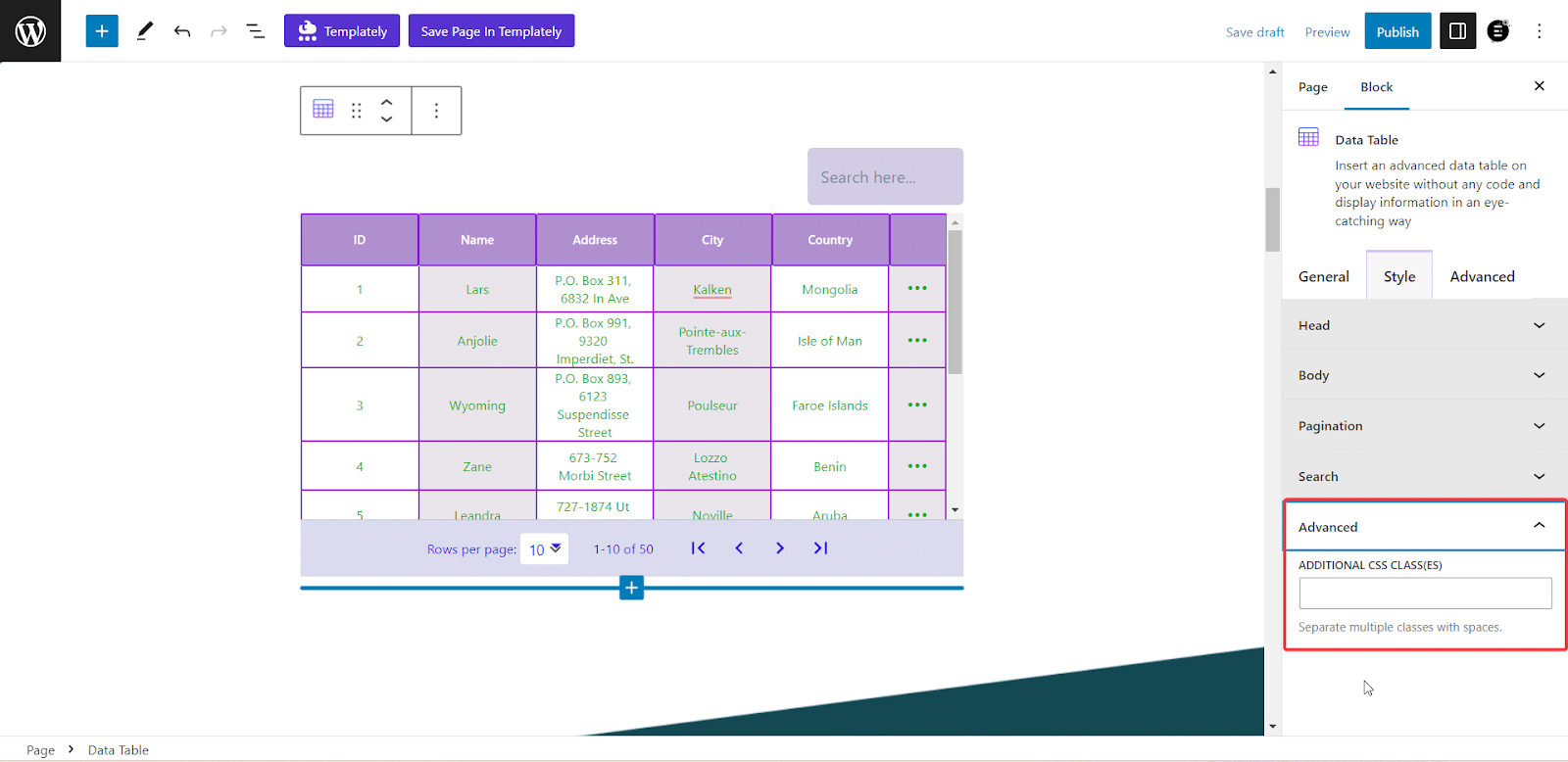 EB Data Table - Essential Blocks