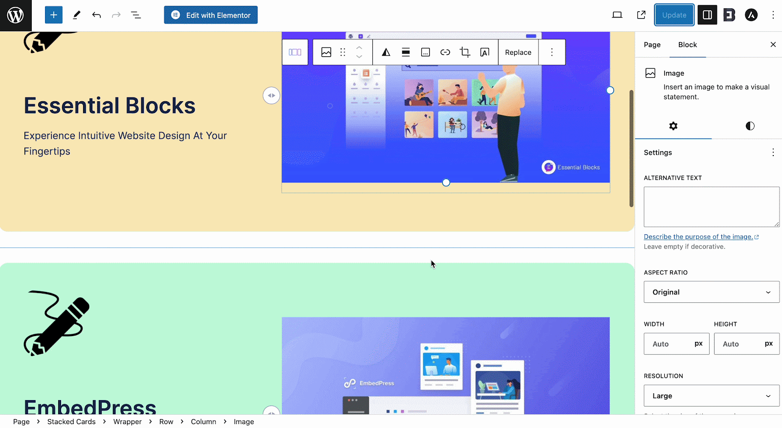 EB Stacked Cards - Essential Blocks