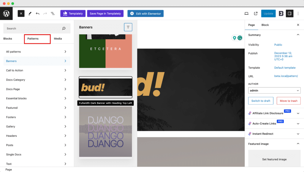How To Categorize And Filter Patterns To Simplify WordPress Site ...