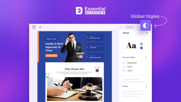 How to Style Your WordPress Site with Global Styles - Essential Blocks