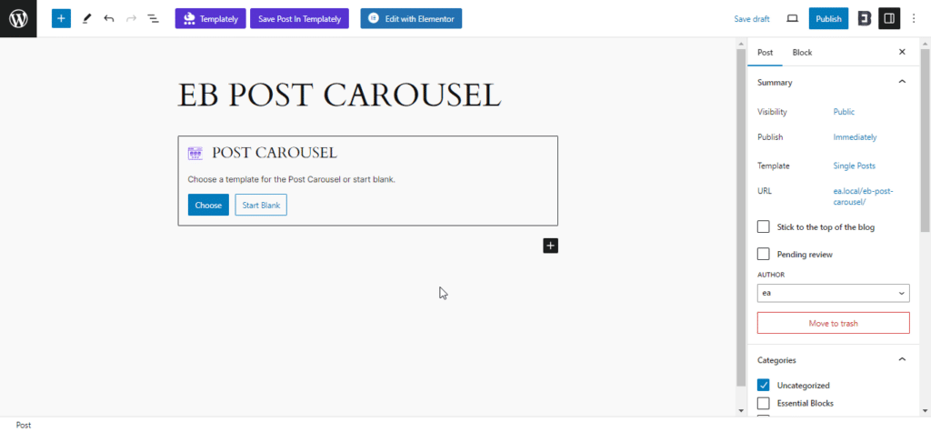 EB Post Carousel - Essential Blocks