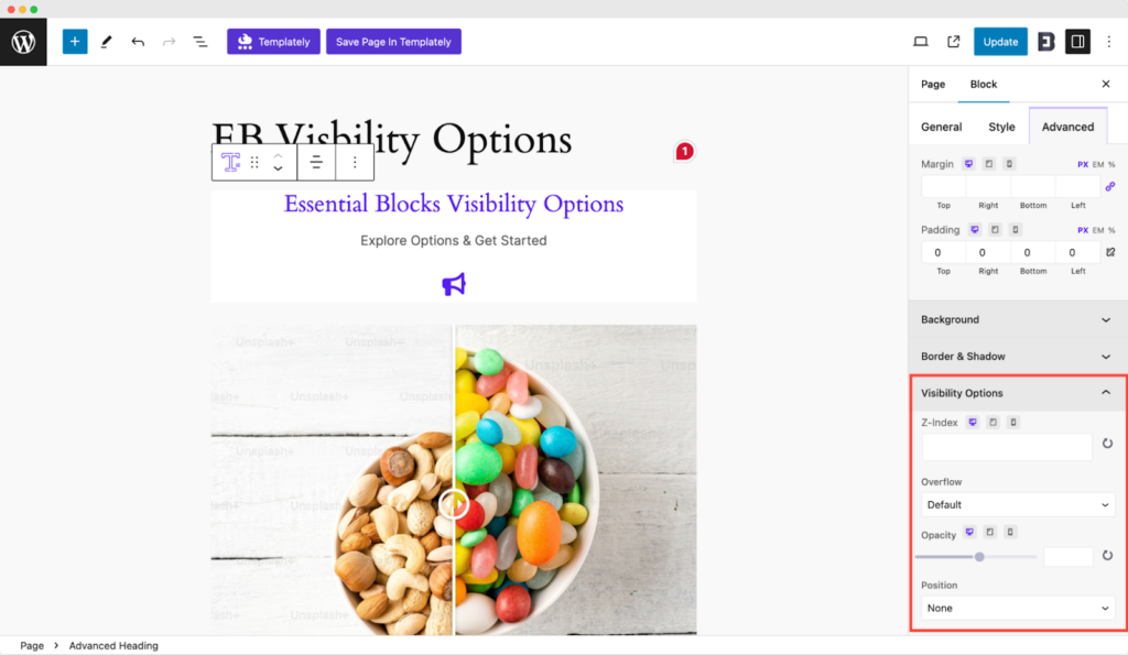How To Control The Visibility Options For Essential Blocks? - Essential ...