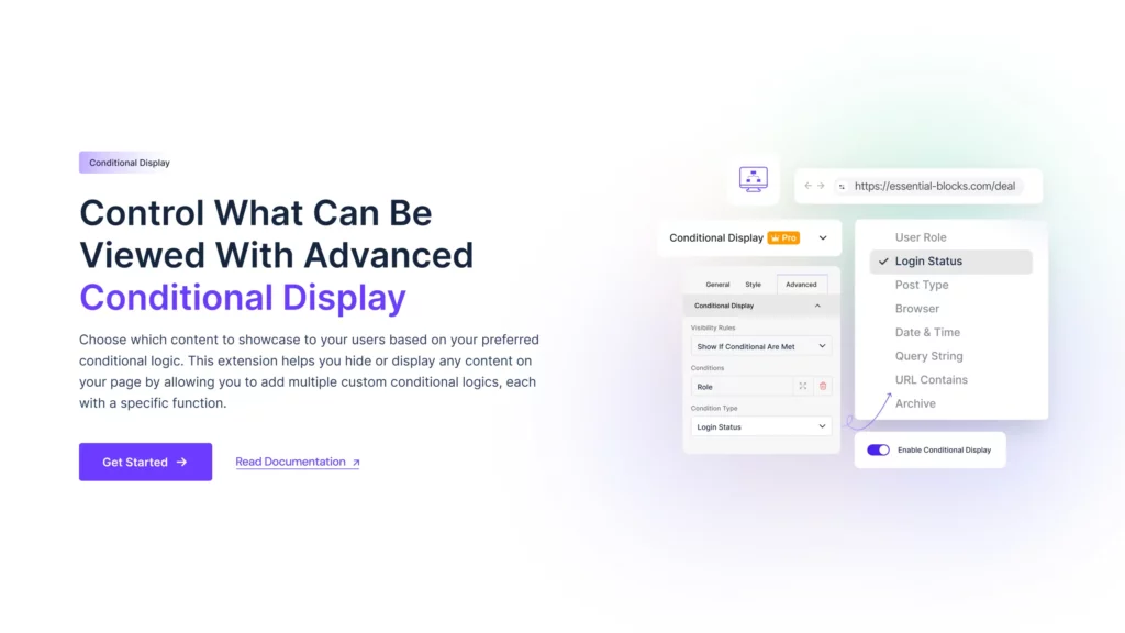 Essential Blocks Content Conditional Display Essential Blocks Content Conditional Display
