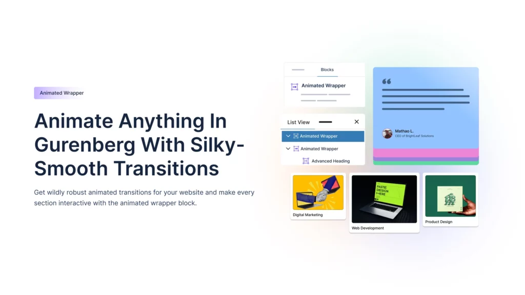 Animated Wrapper | Essential Gutenberg Blocks for WordPress